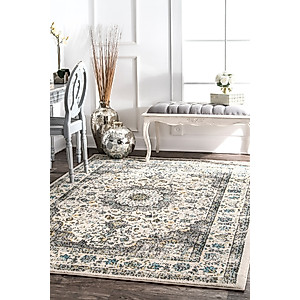 nuLOOM Paisley Verona Vintage Persian Area Rug, 5' x 7' 5", Grey