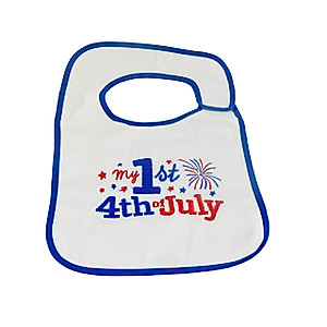 Hello Baby Wonder Baby's First Mother's Day, Memorial Day, Father's Day, July 4th Bib Set - 4pk