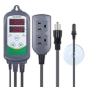Inkbird ITC-308S Aquarium Heating and Cooling Dual Stage Temperature Controller Freshwater Saltwater Aquarium Tropical Fish Ornamental Shrimp