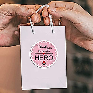Nurse Week Stickers Healthcare Workers Thank You for Being A Hero Stickers 1.5" - Nurse Nursing School Essential Workers Gifts CNA Appreciation Themed Thank You Stickers Stickers Envelope Seals 500Pcs