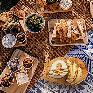 Top Plaza Wood Fruit Bowl Storage Baskets for Bread Fruit Snacks Candy Households Items Unique Irregular Wooden Fruit Bowl Art Decor for Living Room Kitchen Countertop #2