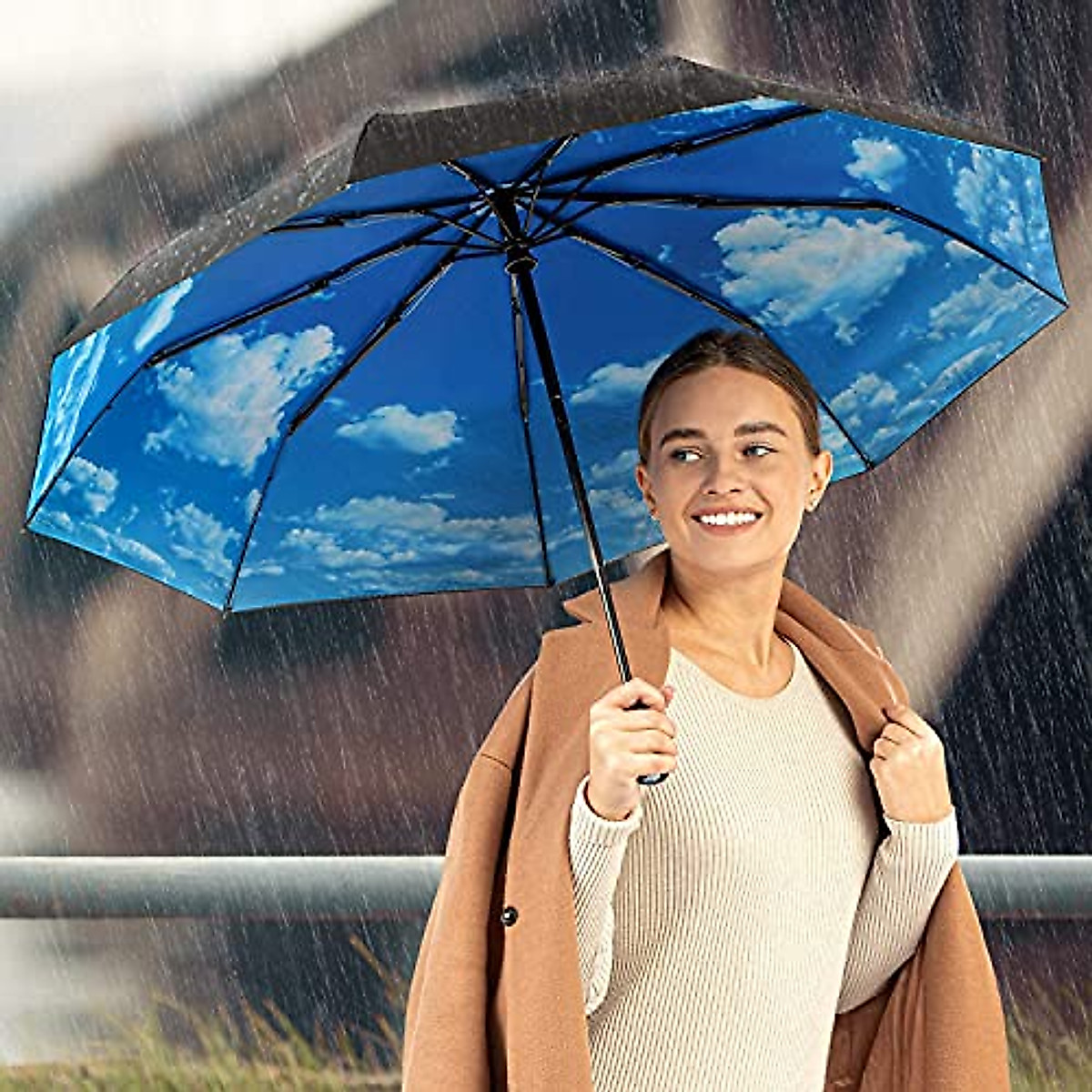 Repel Umbrella The Original Portable Travel Umbrella - Umbrellas for Rain Windproof, Strong Compact Umbrella for Wind and Rain, Perfect Car Umbrella, Golf Umbrella, Backpack, and On-the-Go