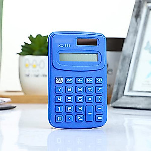 Pocket Size 8 Digit Calculator Solar Mini Basic Standard Calculators Button Battery Desktop Office School Kids Gift Accounting Tools Red