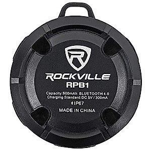 Rockville RPB1 10 Watt Waterproof Portable Handheld Bluetooth Speaker+NFC Loud!, Black