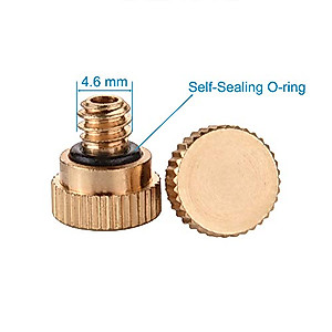 BLUECELL 10PCS 10/24 Screw Thread Brass Misting Nozzle Plug for Outdoor Cooling System