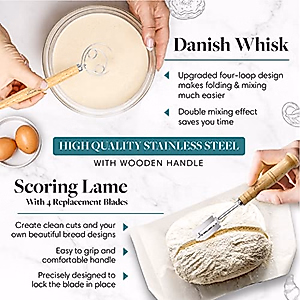 Santiago Design® | Banneton Bread Proofing Basket Set of 2 | Round 9" & Oval 10" | Premium Sourdough Bread Baking Supplies - Sourdough Proofing Basket | Bread Making Tools Supplies, Gift for Bakers