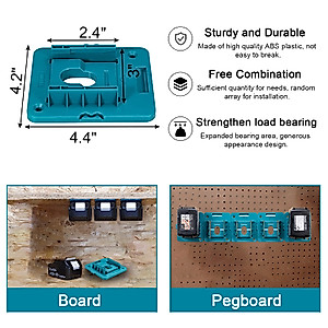 Crivnhar 10 Pack Battery Holder for Makita 18V Battery Mounts Dock Holder Fit for BL1860 BL1850 BL1840 BL1830(w/10 Screws)