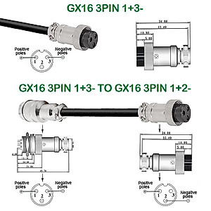 AFU 67.2V 8A Charger 60V Li-ion Battery Smart Charger Black Aluminum Case with Cooling Fan Output GX16 1+3- Plug/GX16 1+2- Plug for 16S 60V Li-ion Battery