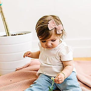 FGSS Headbands and Bows for Baby Girls Elastic Nylon Hairbands for Newborn Infant Toddler Hair Accessories Pack of 10