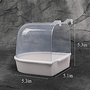 kathson Bird Cage Bath Parakeet Bathing Tube for Budgie Conure Parakeet Finch Canary Cockatiel Parrot Lovebird (Random Color)