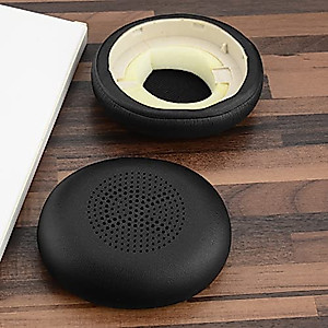 Geekria QuickFit Replacement Ear Pads for Jabra Evolve2 65 UC, Evolve2 65 MS, Evolve2 40 UC, Evolve2 40 MS, Elite 45h Headphones Ear Cushions, Headset Earpads, Ear Cups Cover Repair Parts (Black)