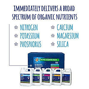 FOOP Nutes Veg & Bloom Starter Pack: Organic Plant Nutrients for Thick Stalks, Tight Bud Stacking, Explosion of Trichomes | Infused with Cal/Mag, and Silica | Five 32oz Bottles