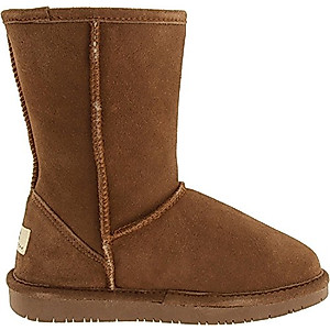 BEARPAW Women's Wide Calf Emma Short Boot, Hickory, 10 W US