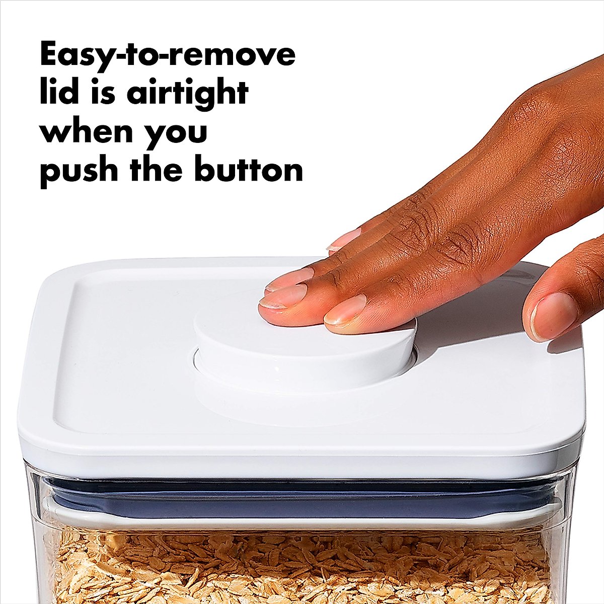 OXO Good Grips POP Container Bundle - Airtight Food Storage Containers - Big Square Medium 4.4 Qt and 1.7 Qt Rectangle