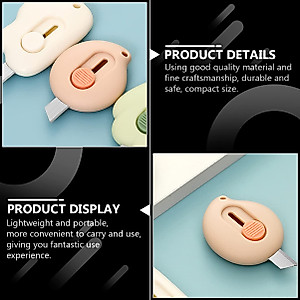 Angoily 3pcs Multi-functional Students Pocket Multi Supplies Knives Cutting for Practical Retractable Use School Cutter Class Animal Craft Cartons Diy Slides Utility Razor Crafts Cm