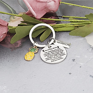 MYOSPARK IVF Pineapple Gift Fertility Wish Keychain IVF Pregnant Wish Gift IVF Gift for Infertility Mom Transfer Day TTC Gift (Fertility Wish KC)