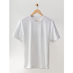 Fruit of the Loom mens Crafted Comfort Legendary Tee (Shrink Resistant, Relaxed Fit) T Shirt, White, Medium US