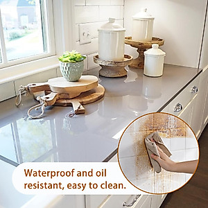 5PCS Clear Contact Paper, 39.5*16.5" Self Adhesive Contact Paper Clear Wall Protector, Removable Film Transparent Kitchen Backsplash Wall Protector, Waterproof Oil Proof Sticker Clear Wallpaper