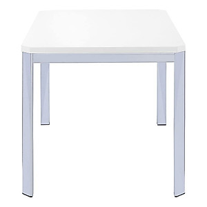 Monarch Specialties I DINING TABLE - 32"X 48"/ WHITE/CHROME METAL,