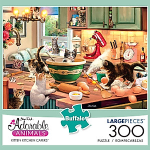 Buffalo Games - Kitten Kitchen Capers - 300 LARGE Piece Jigsaw Puzzle
