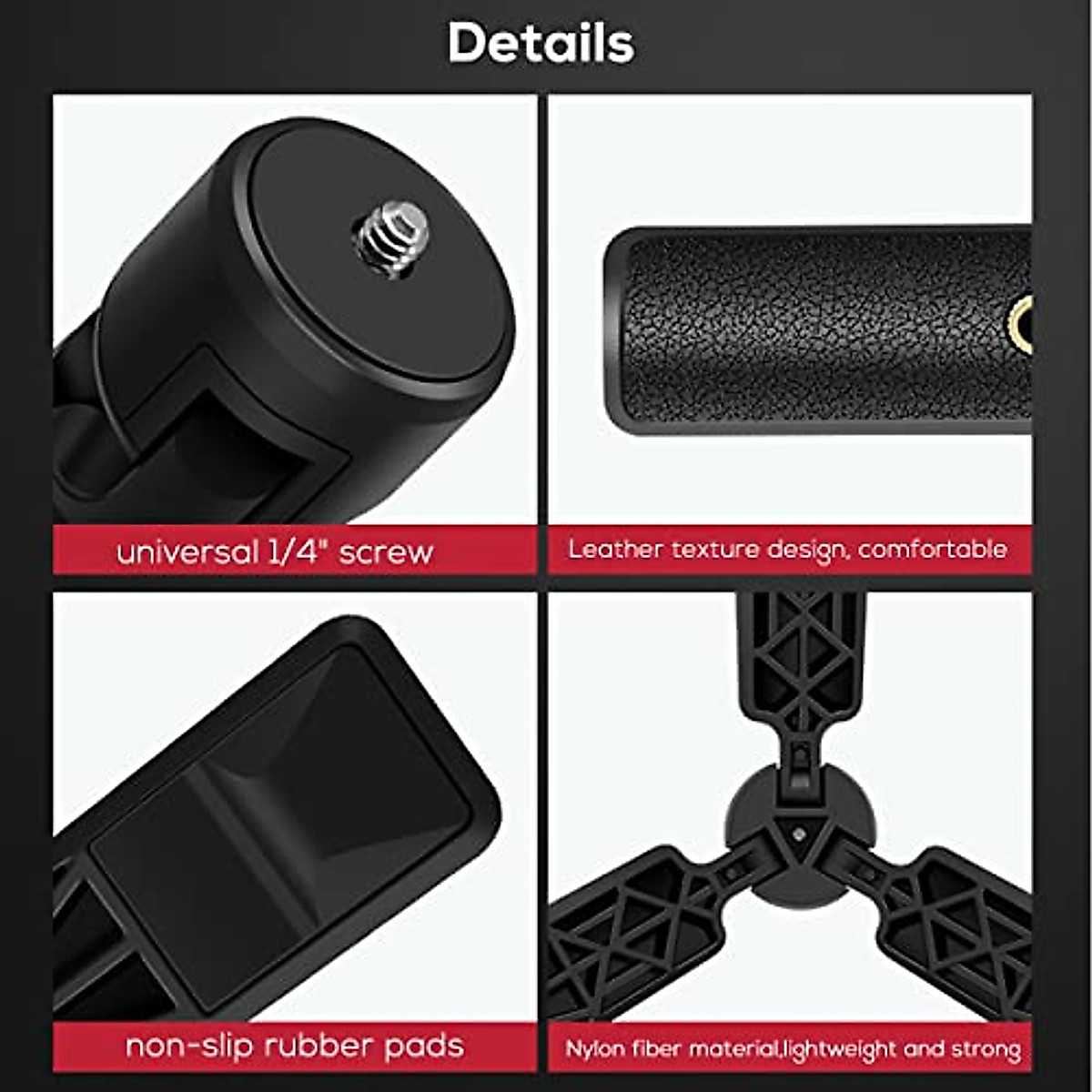 EaxanPic Extended Handle Grip/Tripod 2 in 1 for Gimbal Stabilizer, Tabletop Tripod Stand and Handle Grip for DJI Ronin-S, Zhiyun WEEBILLs, Zhiyun Crane, Desktop Tabletop Tripod Stand for DSLR Cameras