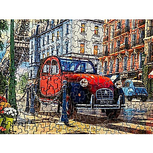 Majestic by Springbok 1000 Piece Jigsaw Puzzle Paris Street Life - Made in USA - Compact Box