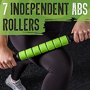 Gradient Fitness Muscle Roller Stick with Free Exercise eGuide,Body Massage Stick Tools,Muscle Roller Massager for Relief Muscle Soreness,Cramping and Tightness,Help Legs and Back Recovery,Green/Black