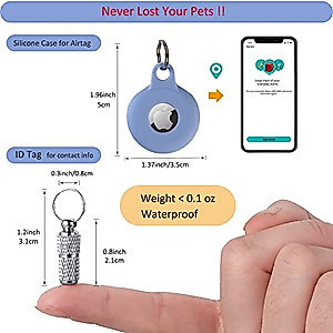 WROSWT Leather Cat Collar,2 Pack Breakaway Safety Buckle Collar with Name Tag and Airtag Case,Adjustable for Girl Boy Kitten (Blue + Green)