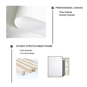 Zessonic Framed Abstract Wall Art for Living-room - Large White Geometric Line Spiral Abstract Hand-painting Artwork Minimalism Contemporary Nordic Boho Decorative for Living Room, Bedroom - 28"x 40"