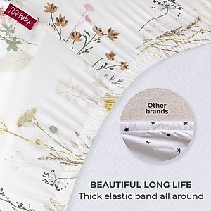 Pobibaby - 2 Pack Premium Changing Pad Cover - Ultra-Soft Jersey Knit, Stylish Floral Pattern, Safe and Snug for Baby (Wildflower)