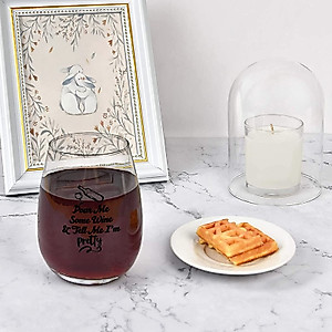 11oz Stemless Wine Glass Pour Me Some Wine And Tell Me Im Pretty Drinking Glass Glassware for Red or White Wine Cocktails Perfect For Homes & Bars Party Supplies Decorations
