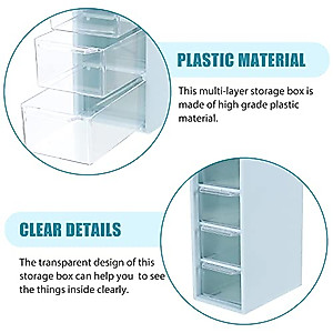 Cabilock Desktop Organizer Jewelry Storage Box Multi Layer Storage Container Desktop Storage Holder Storage Drawers