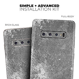 DesignSkinz Distressed Silver Texture v2 Protective Vinyl Decal Wrap Skin Cover Compatible with The Samsung Galaxy S20 (Screen Trim & Back Glass Skin)