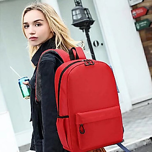 Nuvuiolf Anime Backpack Leisure Laptop Backpack Lightweight Travel Storage Daypack For Men And Women Red 2