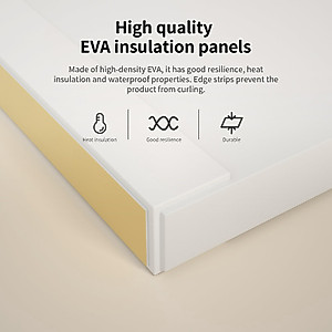 Window Air Conditioner Side Insulated Panel, WinterSummer Winter Heat and Draft Insulating,Insulation Foam Material,Equipped with 4 Edge Banding Strips 02 (WHITE)