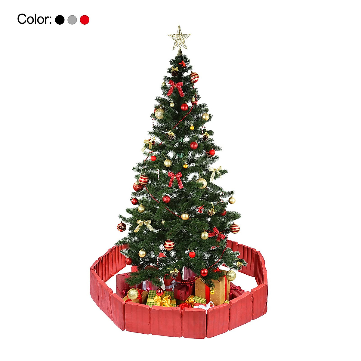 MECCANIXITY Garden Fence Stone Effect 9.8x9.1 Inch, Plastic Decorative Fencing Path Garden Border Edging for Patio Landscape Pathway, Overall 196 Inch Length, Black Pack of 20