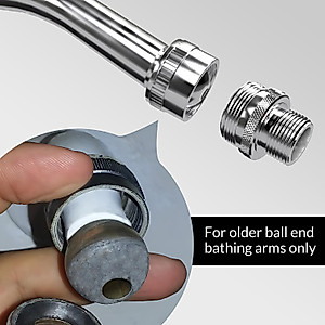 3 PCS Ball End Shower Head Swivel Ball Adapter Set,Old Style Heads to 1/2-Inch Male Pipe Thread