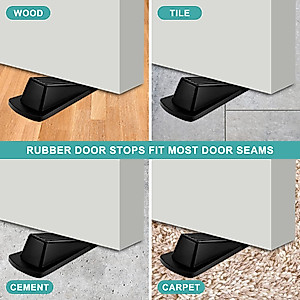 Vanleonet Door Stoppers,Door Stoppers for Bottom, Prevent The Lock-Outs,Floor Sturdy Stackable Door Stop for Carpet Heavy Duty Door