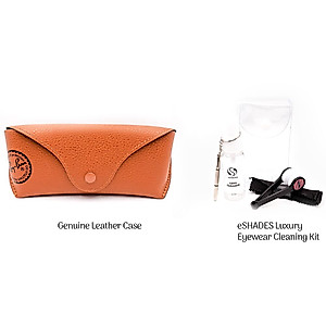 Ray-Ban Brown Sunglass Eyeglass Case + Bundle with eSHADES Luxury Eyewear Kit