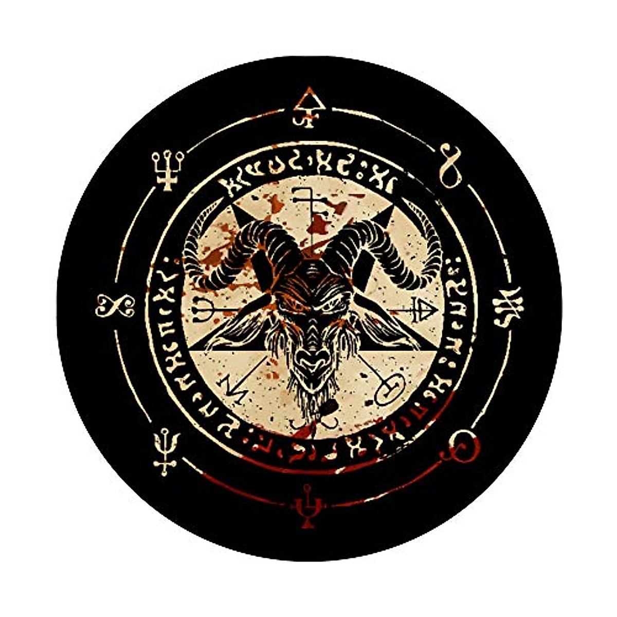 Seal Of Baphomet Occult Pentagram Goat Satanic Occult PopSockets PopGrip: Swappable Grip for Phones & Tablets