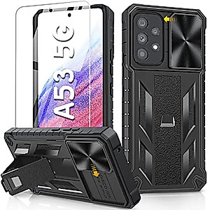SOiOS for Samsung Galaxy A53 5G Case: Military Grade Drop Proof Protection Cover with Kickstand | Matte Textured Rugged Shockproof TPU | Protective Cell Phone Case for Galaxy A53 5G Phone