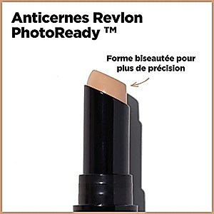 Concealer Stick by Revlon, PhotoReady Face Makeup for All Skin Types, Longwear Medium- Full Coverage with Creamy Finish, Lightweight Formula, 002 Light, 0.11 Oz