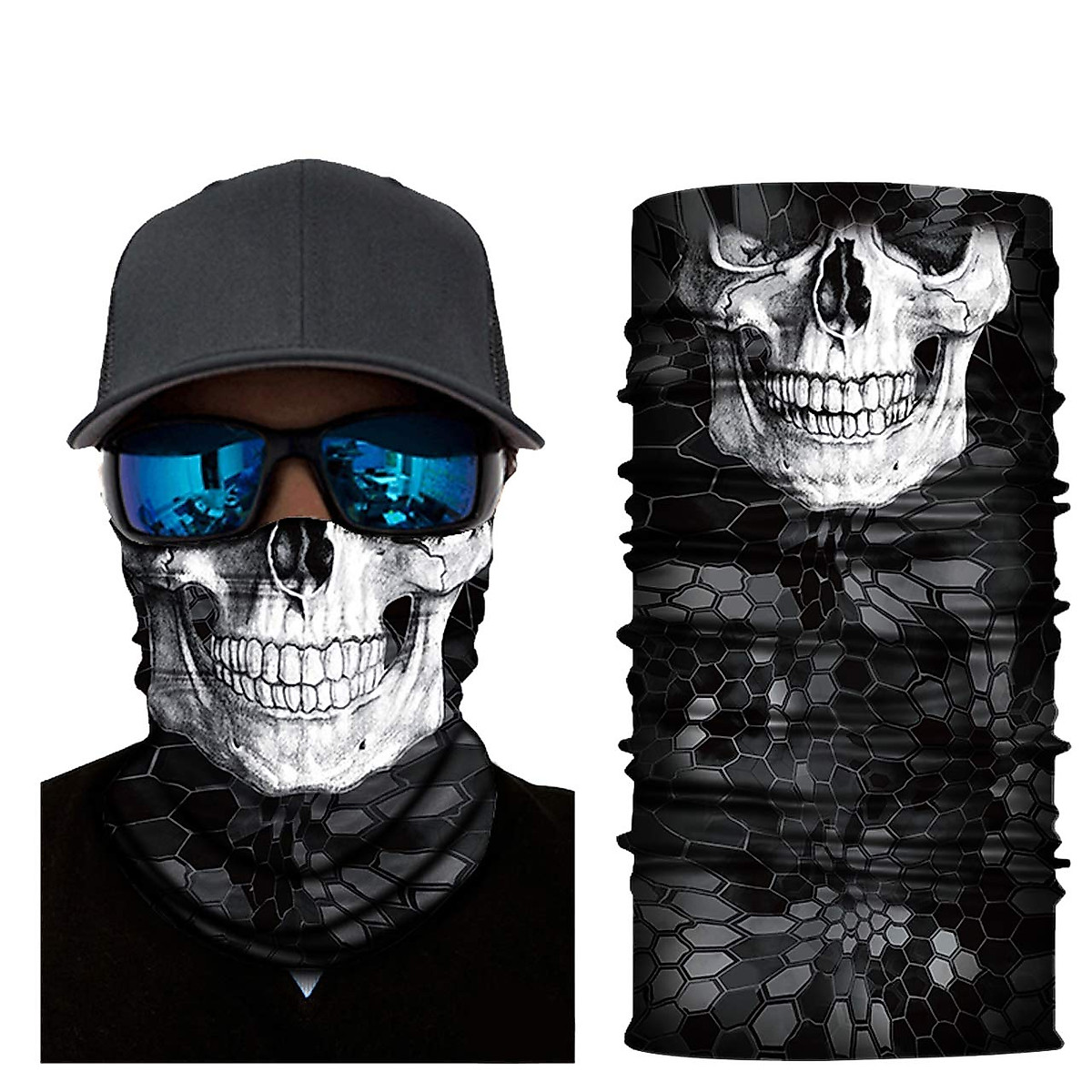 ACBungji Seamless Face Scarf Head Wraps headwear Bandana Headband Balaclava Neck Gaiter Multifunction