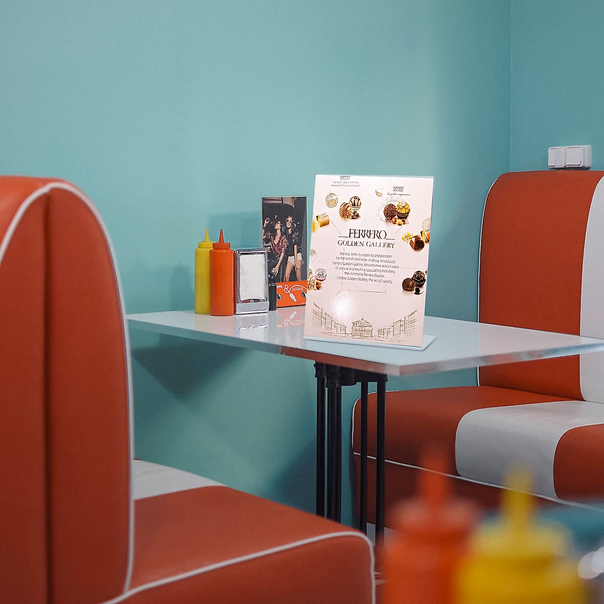 LILEZBOX 6 pack 8.5 x 11 inch Acrylic Sign Holder,Clear Plastic Sign Holder with Slant Back, Acrylic Stands for Display, Portrait Ad Frames, Flyer Holder, Menu Holder Paper Stand,Table Sign Holders