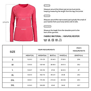 Corna Women's UPF 50+ Sun Shirts Long Sleeve UV Protection Outdoor Hiking Tops Quick Dry Lightweight Sun Shirt (Pink, 3XL)