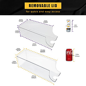 SCAVATA 4 Pack Soda Can Organizer for Refrigerator