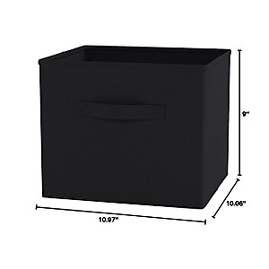 Winsome Capri Set Of 6 Foldable Black Fabric Baskets, 6 small,