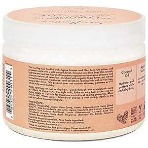 SheaMoisture Curling Gel Souffle for Thick, Curly Hair Coconut , Hibiscus to Moisturize and Protect Hair 12 oz