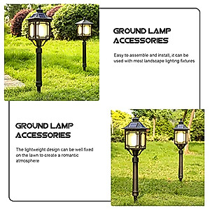 Replacement Lights Stakes Ground Spikes Solar Torch Light Stakes Replacement Garden Spikes Stake Outdoor Led Landscape Decoration for Garden Pathway Lights Black 20pcs Lawn Light