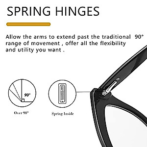Rmerom Blue Light Blocking Glasses For Women Black Fake Glasses Computer Gaming Eye Glasses Fashion Cat Eye Frames Non Prescription